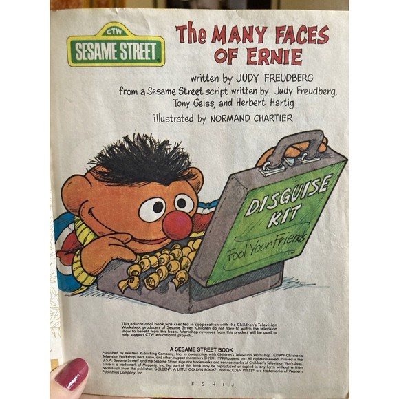 Little Golden Book | Toys | The Many Faces Of Ernie Sesame Street A ...